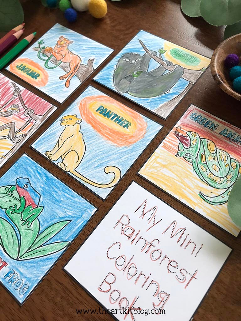 Mini Rainforest Animals Coloring Book Rainforest Coloring - Etsy