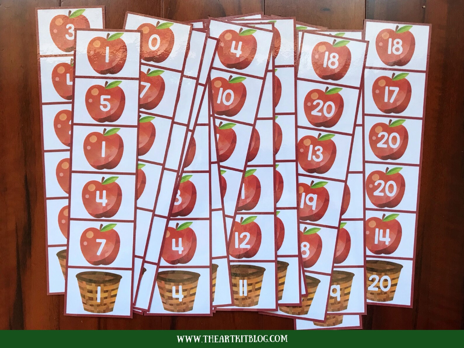 Number Recognition Activity Apple Printable Preschool - Etsy