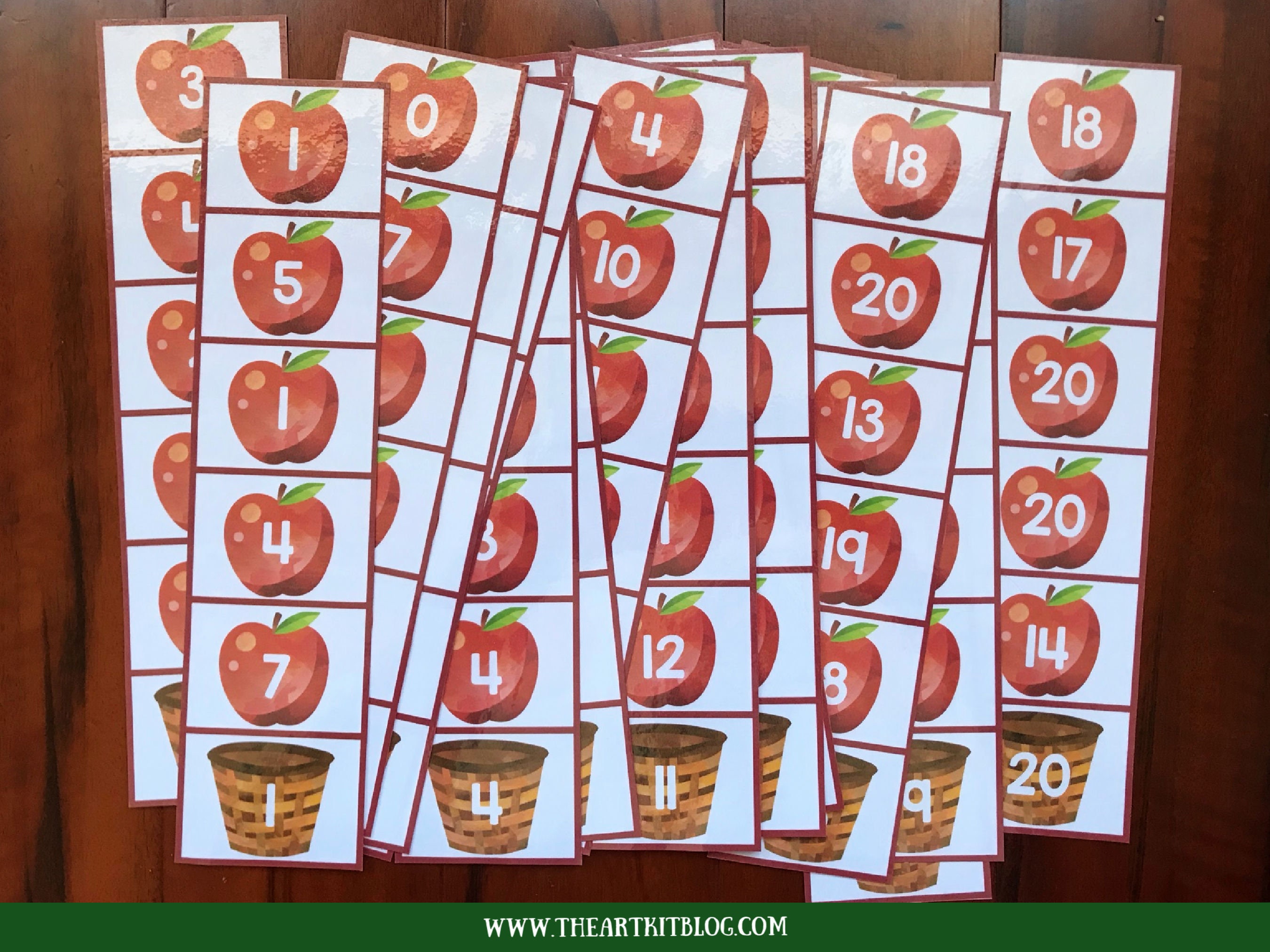 Number Recognition Activity Apple Printable Preschool - Etsy