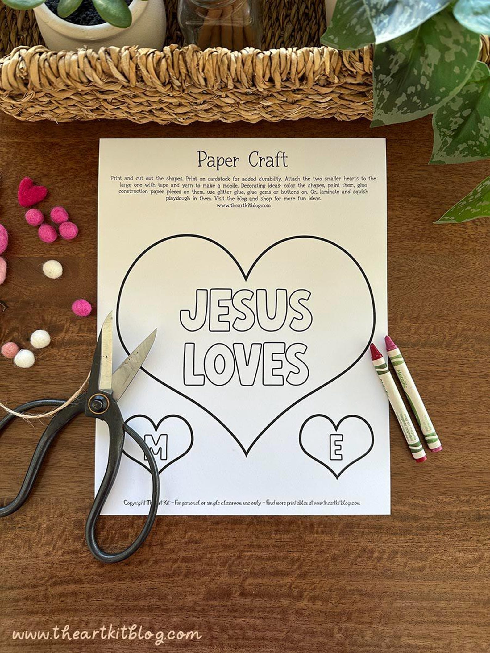 Jesus Loves Me Paper Craft, CUSTOMIZABLE to Your Child's Name! Coloring ...