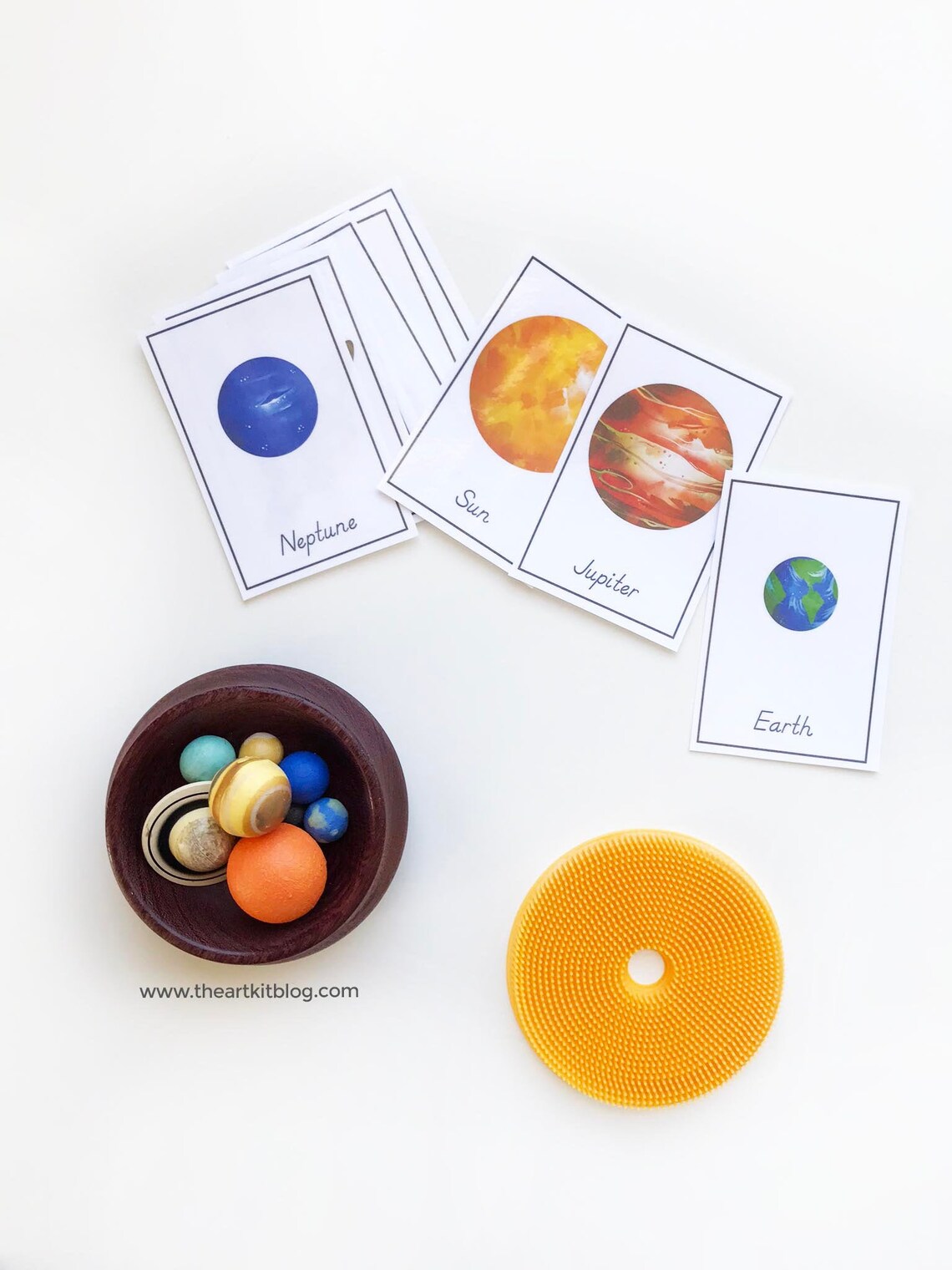 Solar System Flashcards, Science Matching Game, 3 Part Montessori ...