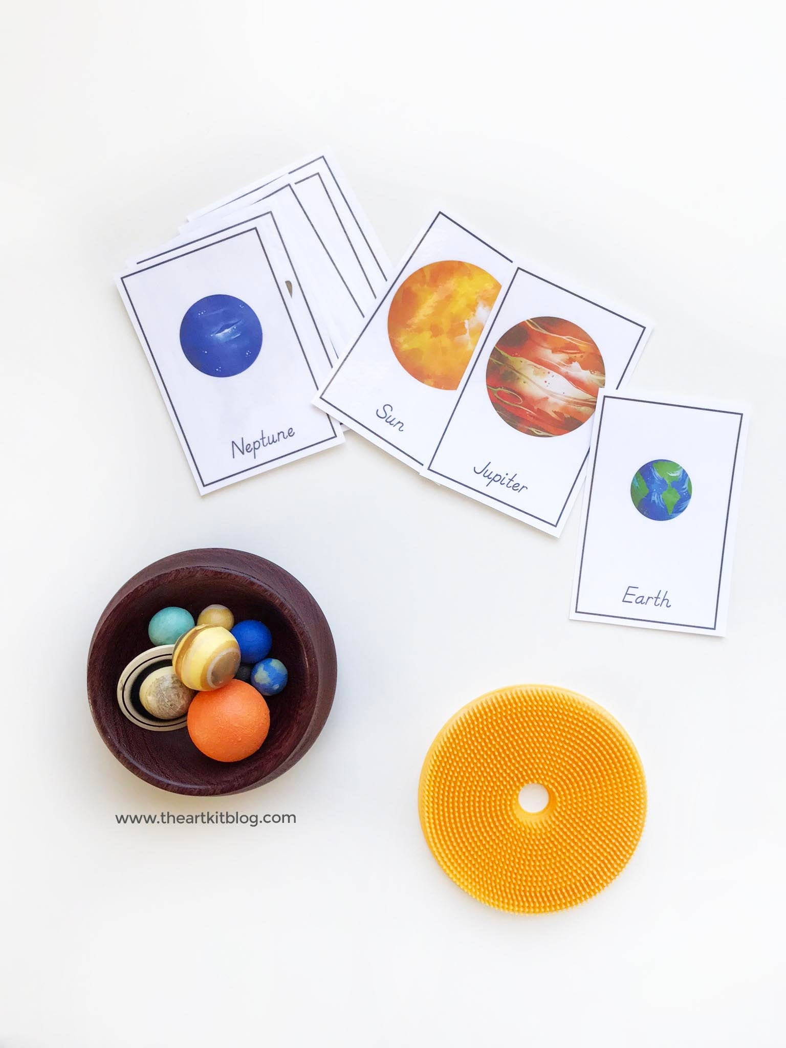 Solar System Flashcards, Science Matching Game, 3 Part Montessori ...
