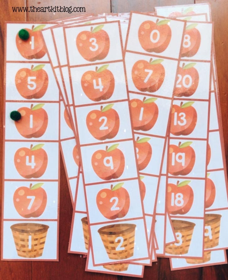 Number Recognition Activity Apple Printable Preschool - Etsy