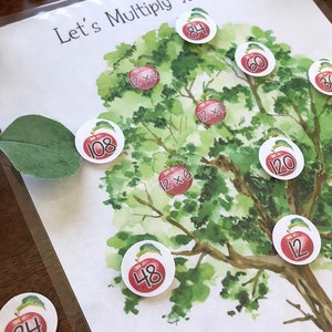 Multiplication Printables, Apple Tree Multiplication, Math Trees ...