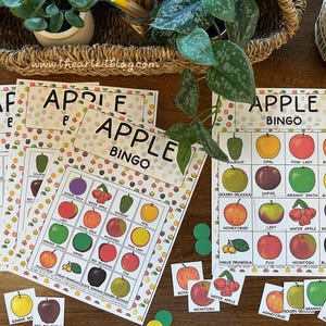 Types of Apples Bingo, Bingo Game Printable, Summer Games PDF, World ...