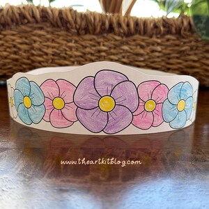 Flower Paper Crown Printable | DIY Floral Crown for Kids & Adults ...