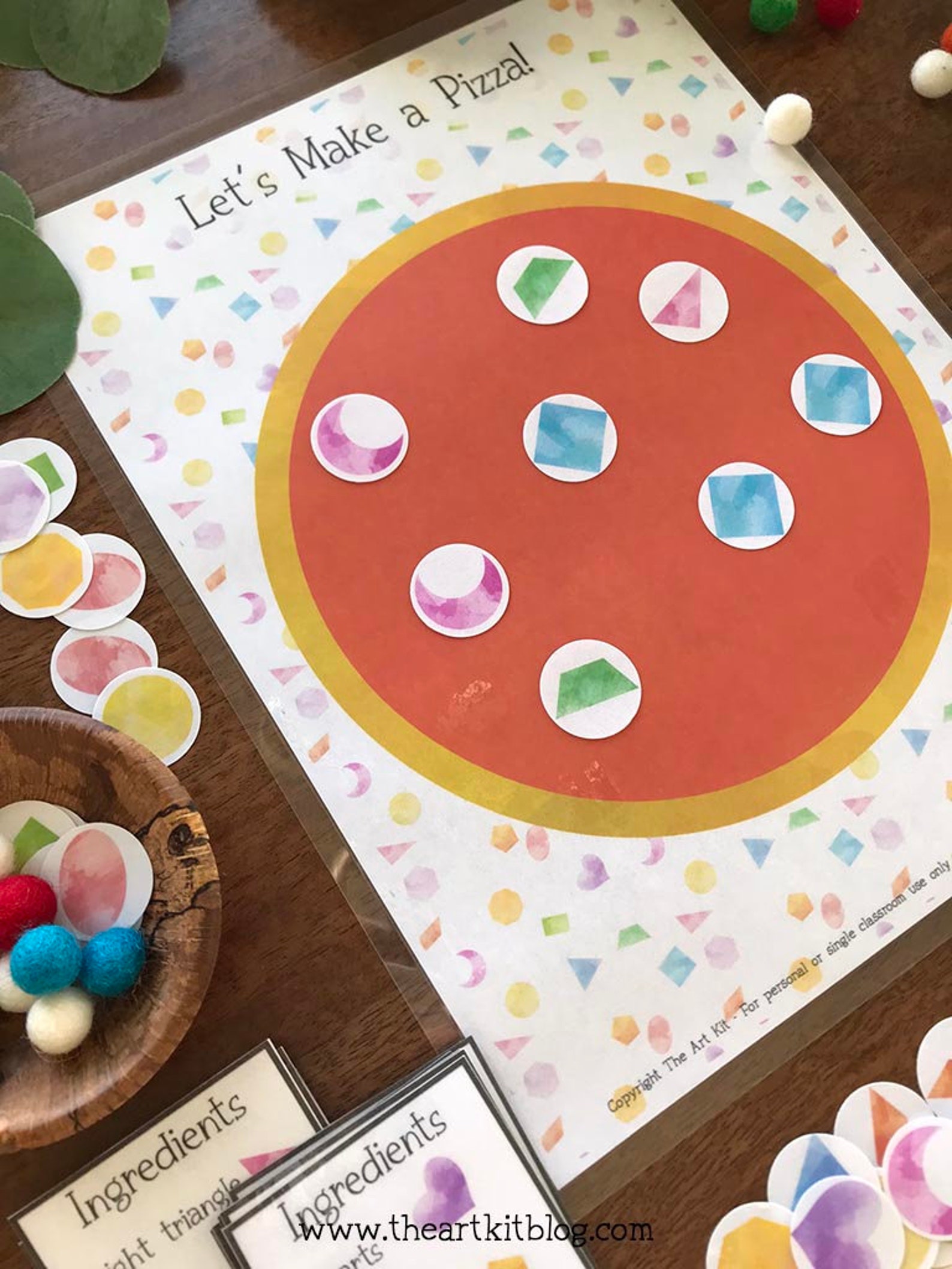 Shape Pizza Printable Activity for Kids, Busy Book, Busy Binder ...