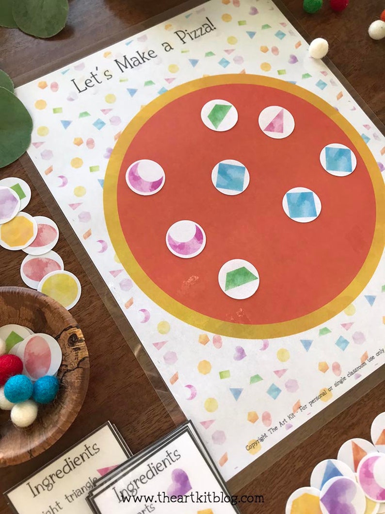 Shape Pizza Printable Activity for Kids, Busy Book, Busy Binder ...