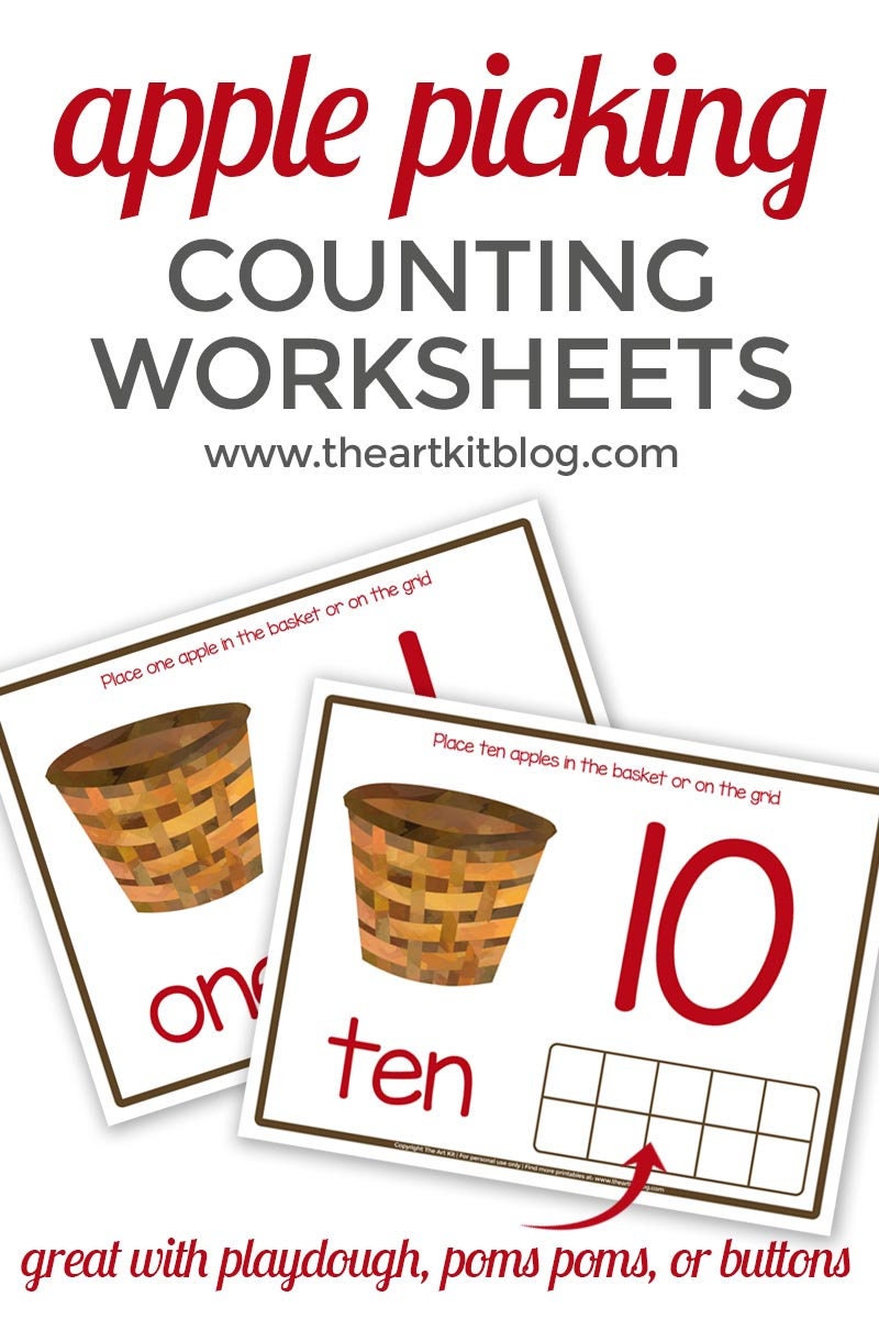 Apple Picking Counting Activity Sheets for Number Counting Practice ...