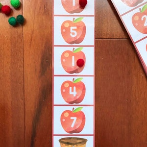 Number Recognition Activity, Apple Printable, Preschool Activities, Pre ...