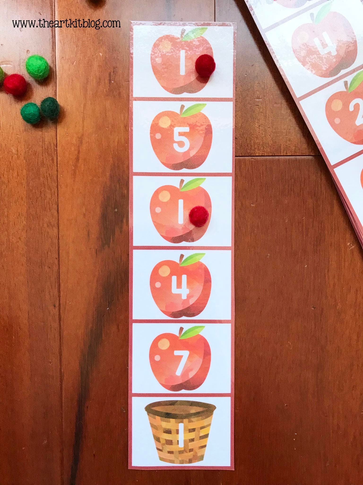 Number Recognition Activity Apple Printable Preschool - Etsy