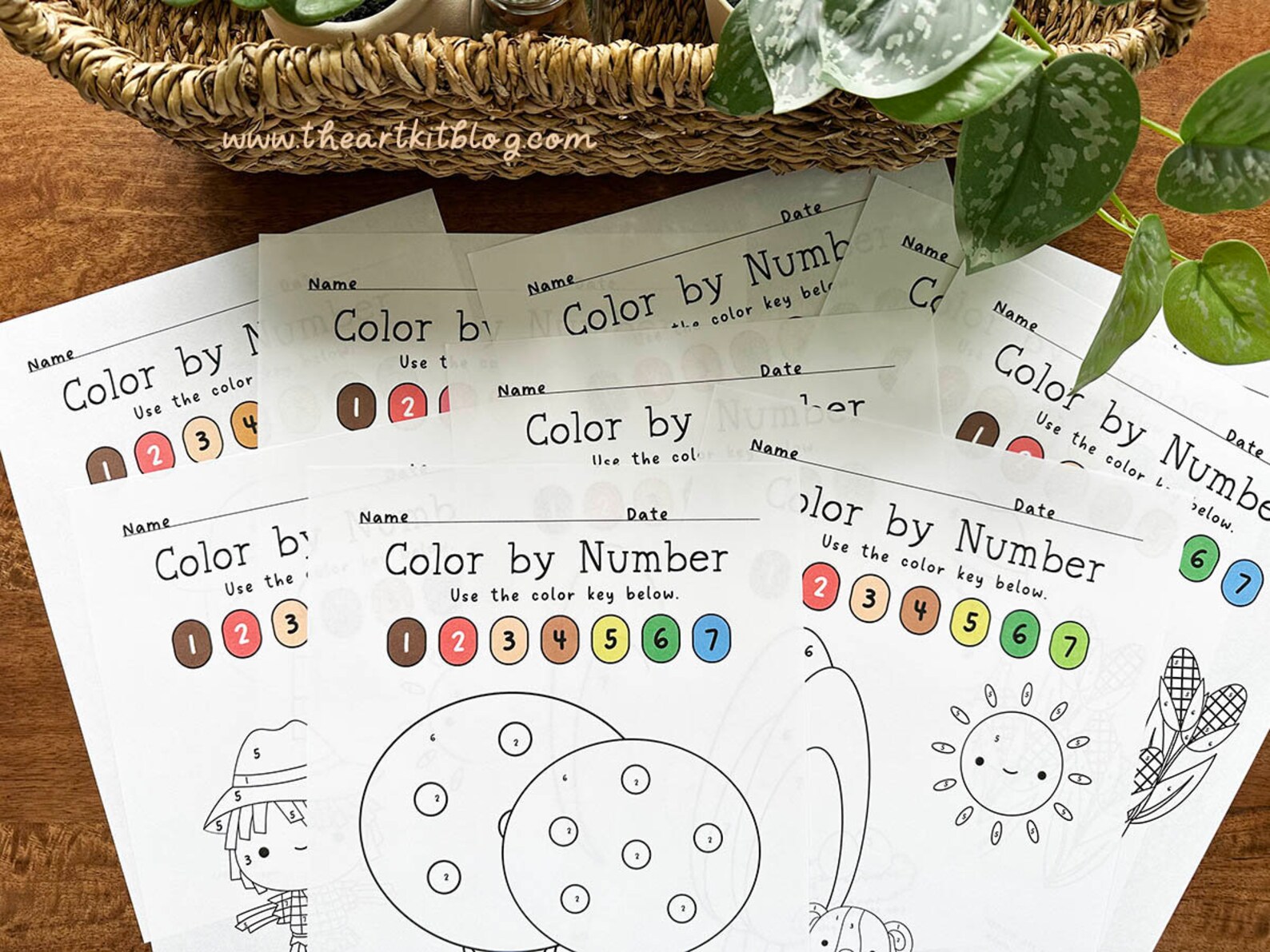 10 Farm Color by Number Coloring Pages PRINTABLE, Digital Download ...