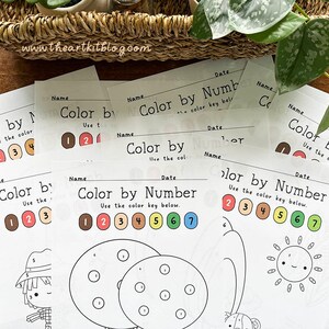 10 Farm Color by Number Coloring Pages PRINTABLE, Digital Download ...