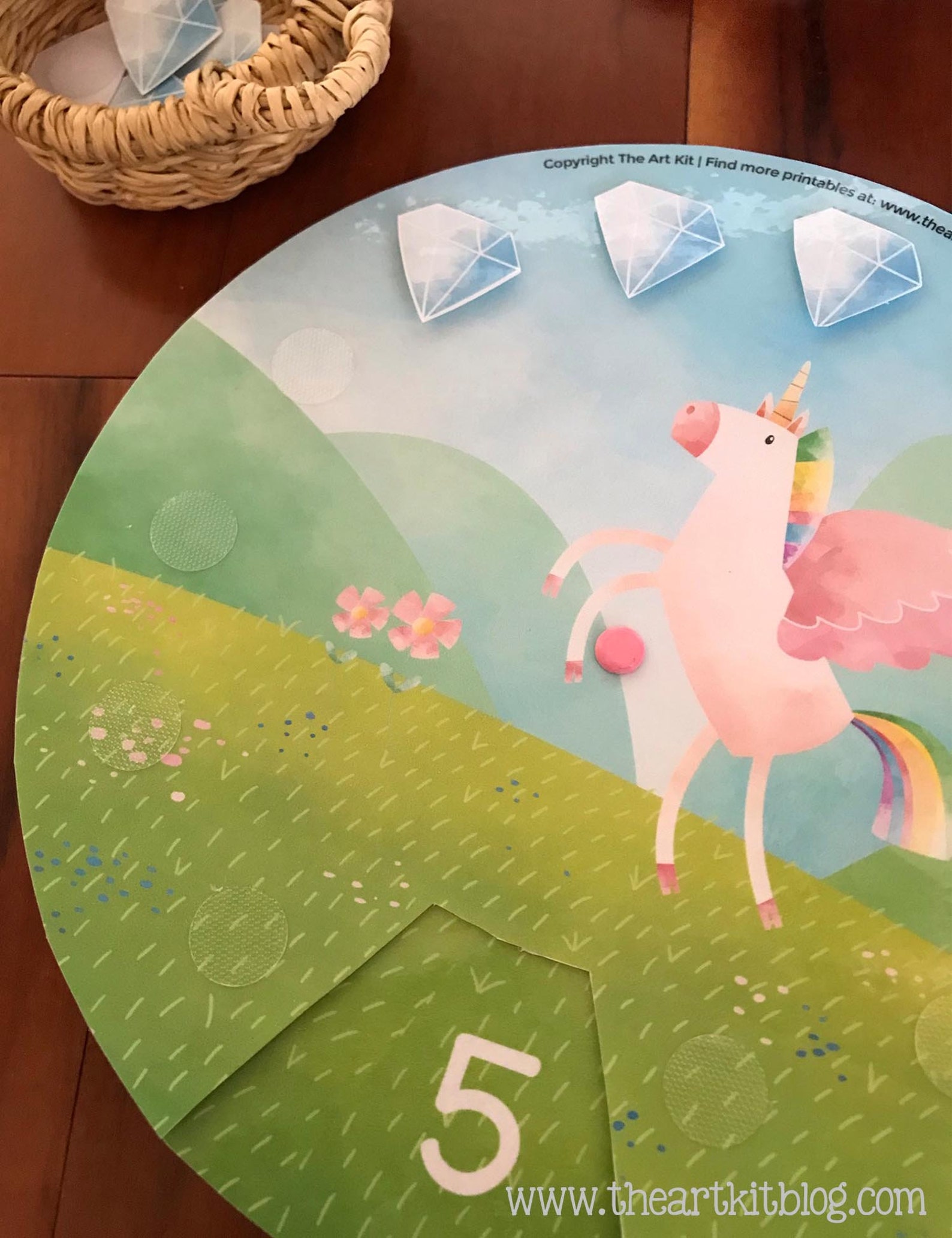 Printable Number Counting Wheel 1-12 // Unicorns and Gems ...