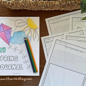 My Spring Journal, 95 Pages, Daily Creative Writing and Drawing Prompts ...