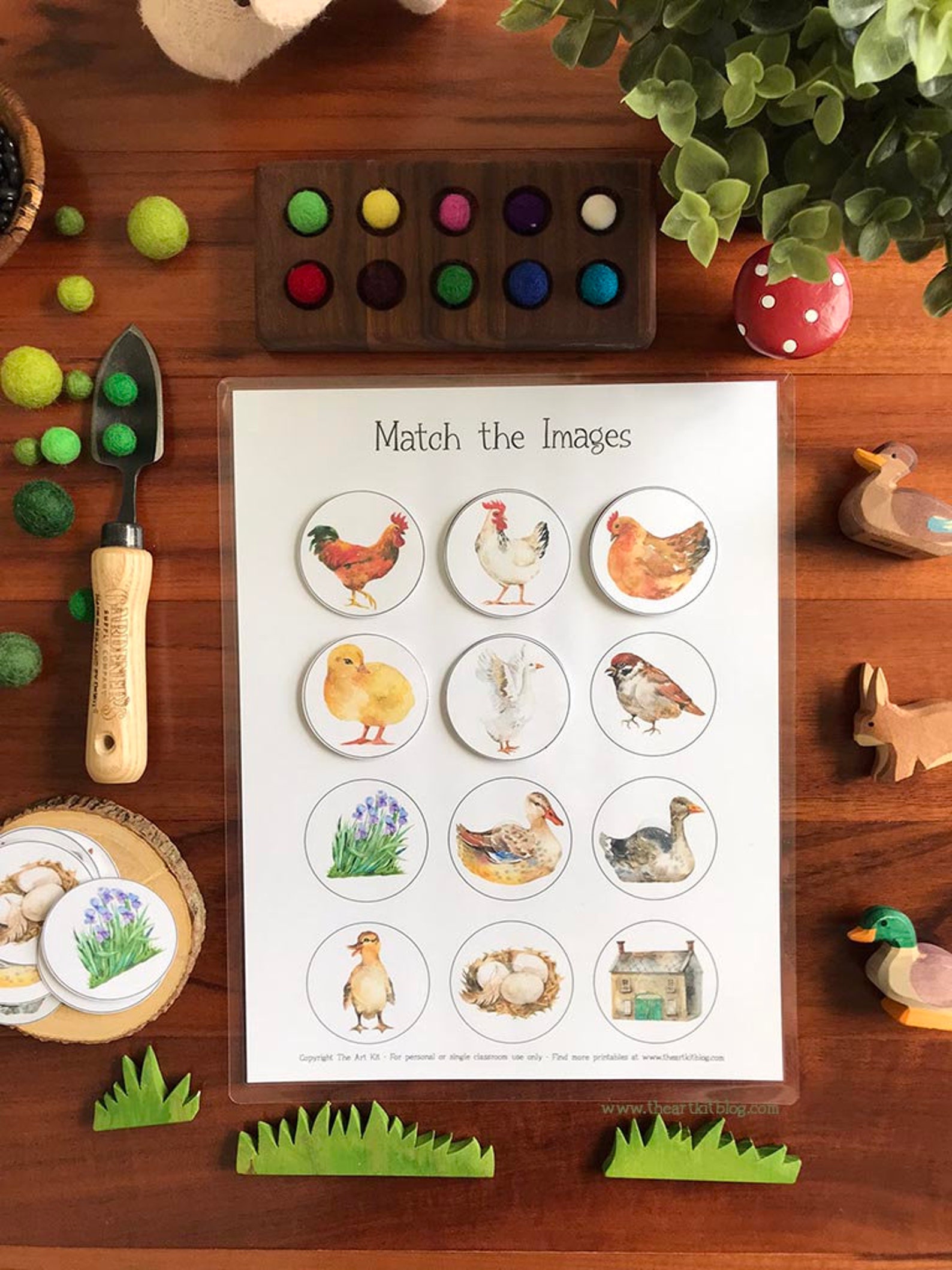 Memory Match Game Printable: Farm Edition Homeschool - Etsy
