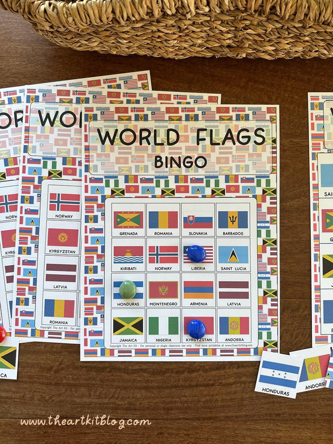 World Flags Bingo, Bingo Game Printable, Summer Games PDF, World Unit ...
