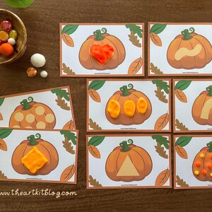 Pumpkin Shape Playdough Cards, Fall Playdough Mats, Instant Download ...