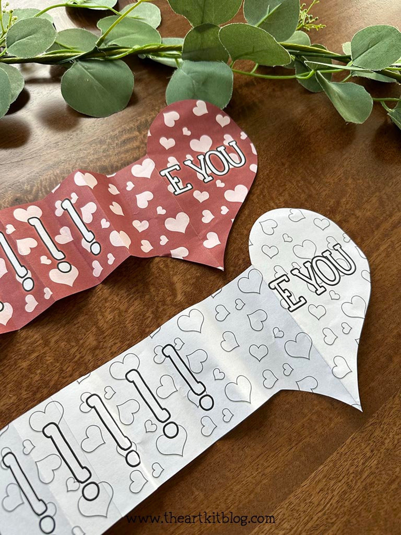 GIANT Accordion Fold Heart Card, I Love You This Much, Valentine's Day ...