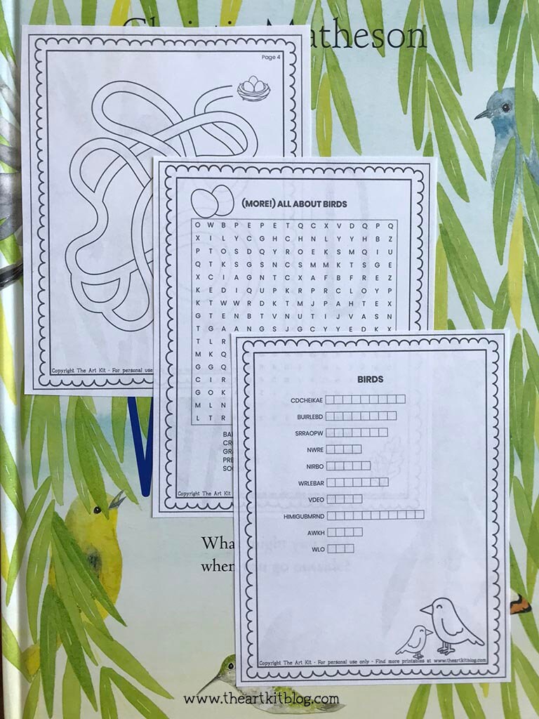 Bird Game Bundle of Printables for Kids, Pairs With Bird Watch Book ...