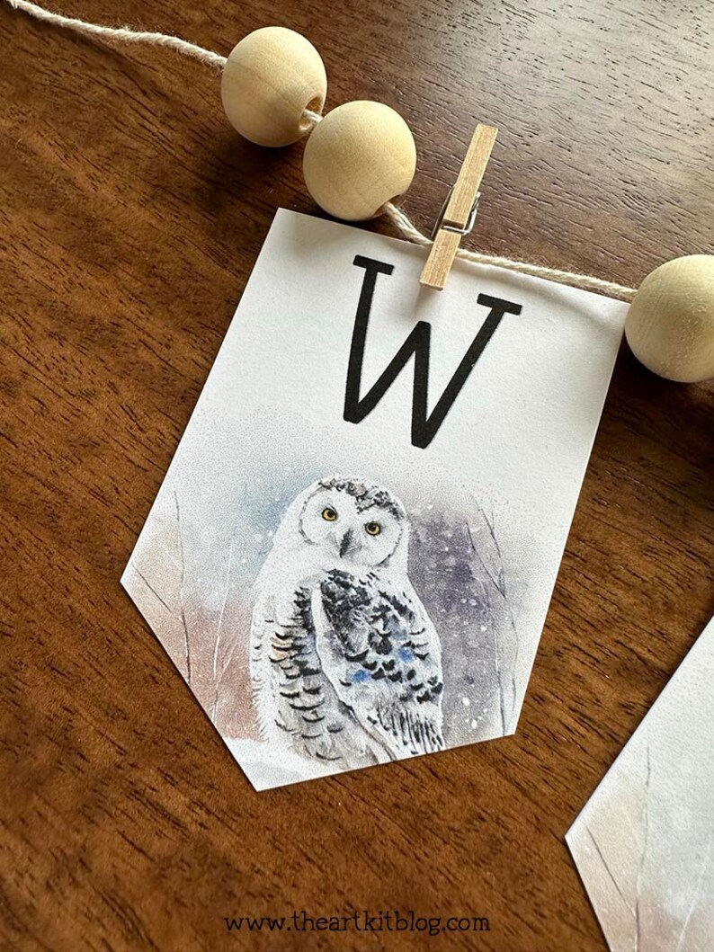 Winter Banner Printable With Snowy Owl, Instant Download - Etsy