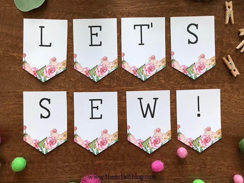 Sewing Banner, Let's Sew Sewing Banner Printable for Kids and Adults ...