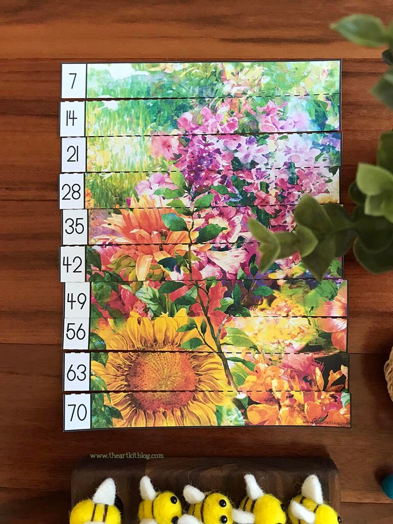 Skip Counting Puzzle Printable Homeschool Activity Busy | Etsy