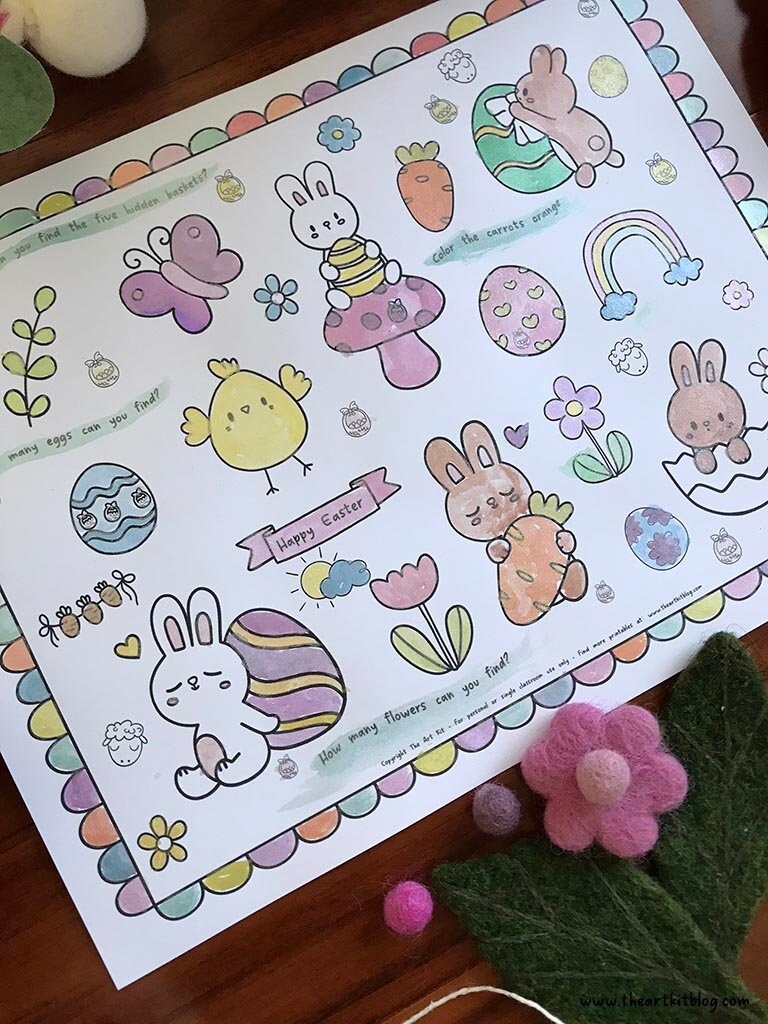 Printable Easter Coloring Page Hidden Pictures, Easter Coloring, Find ...