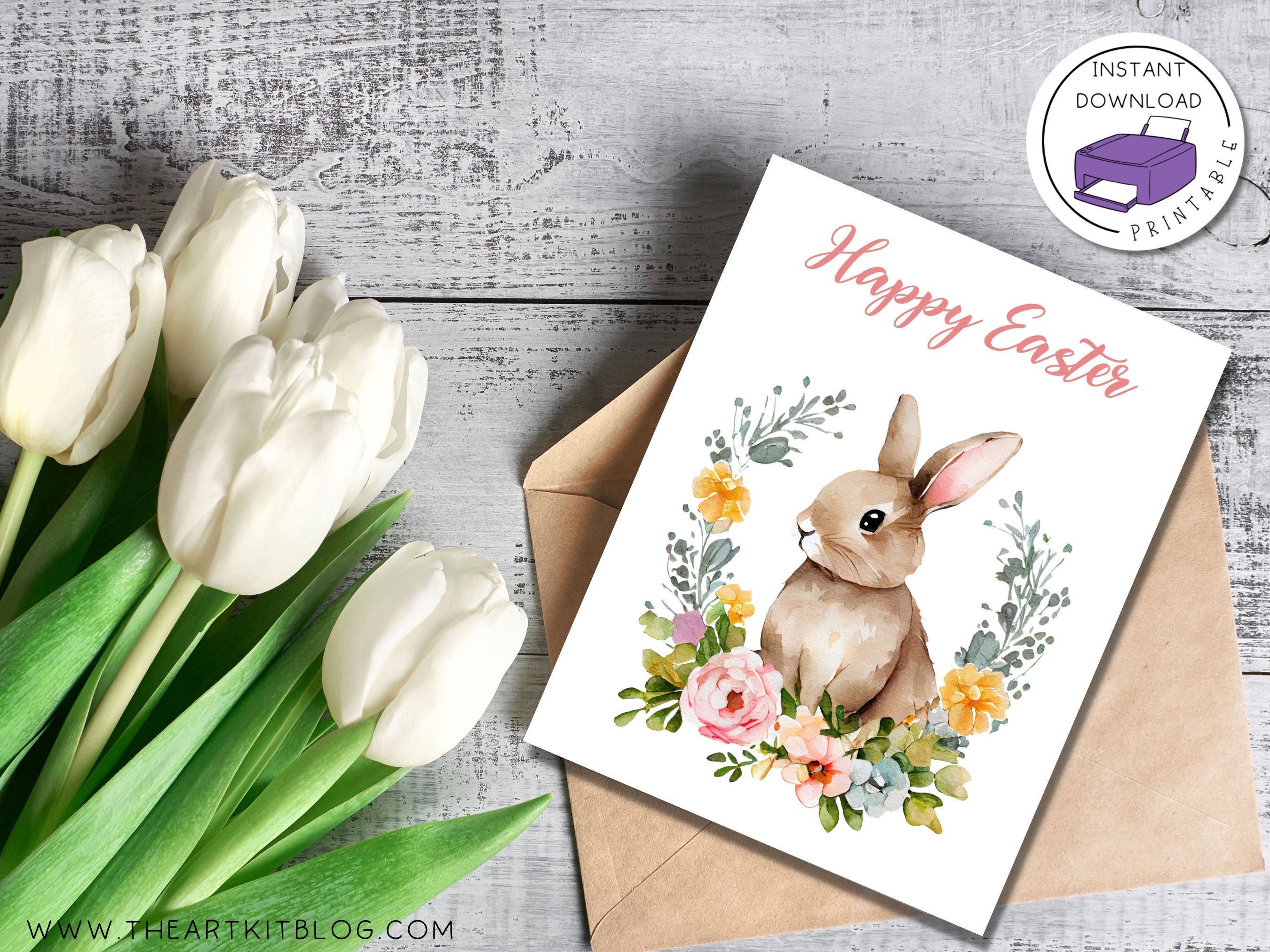 Happy Easter Card Printable, Easter Card Printable, Easter Card for ...