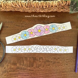 Flower Paper Crown Printable | DIY Floral Crown for Kids & Adults ...