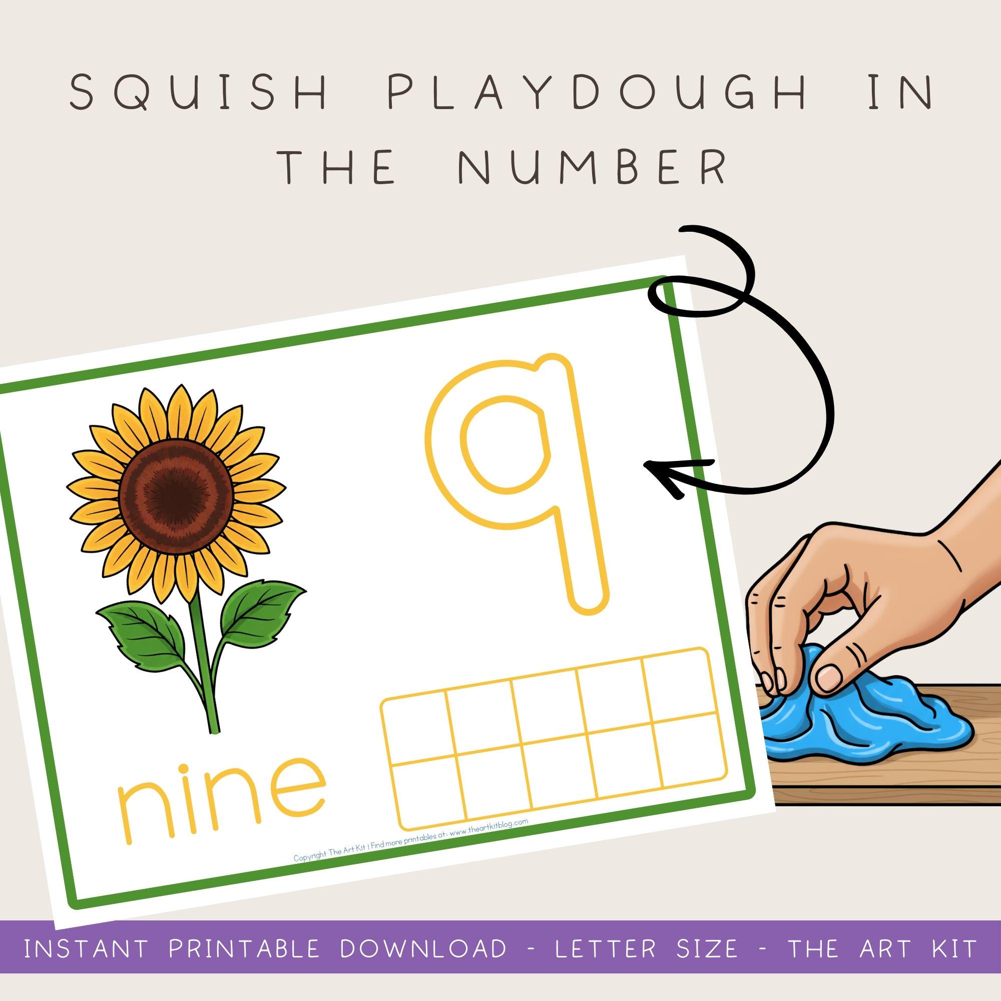 Sunflower Ten Frames Printable With Sunflower Seeds Counters, Preschool ...