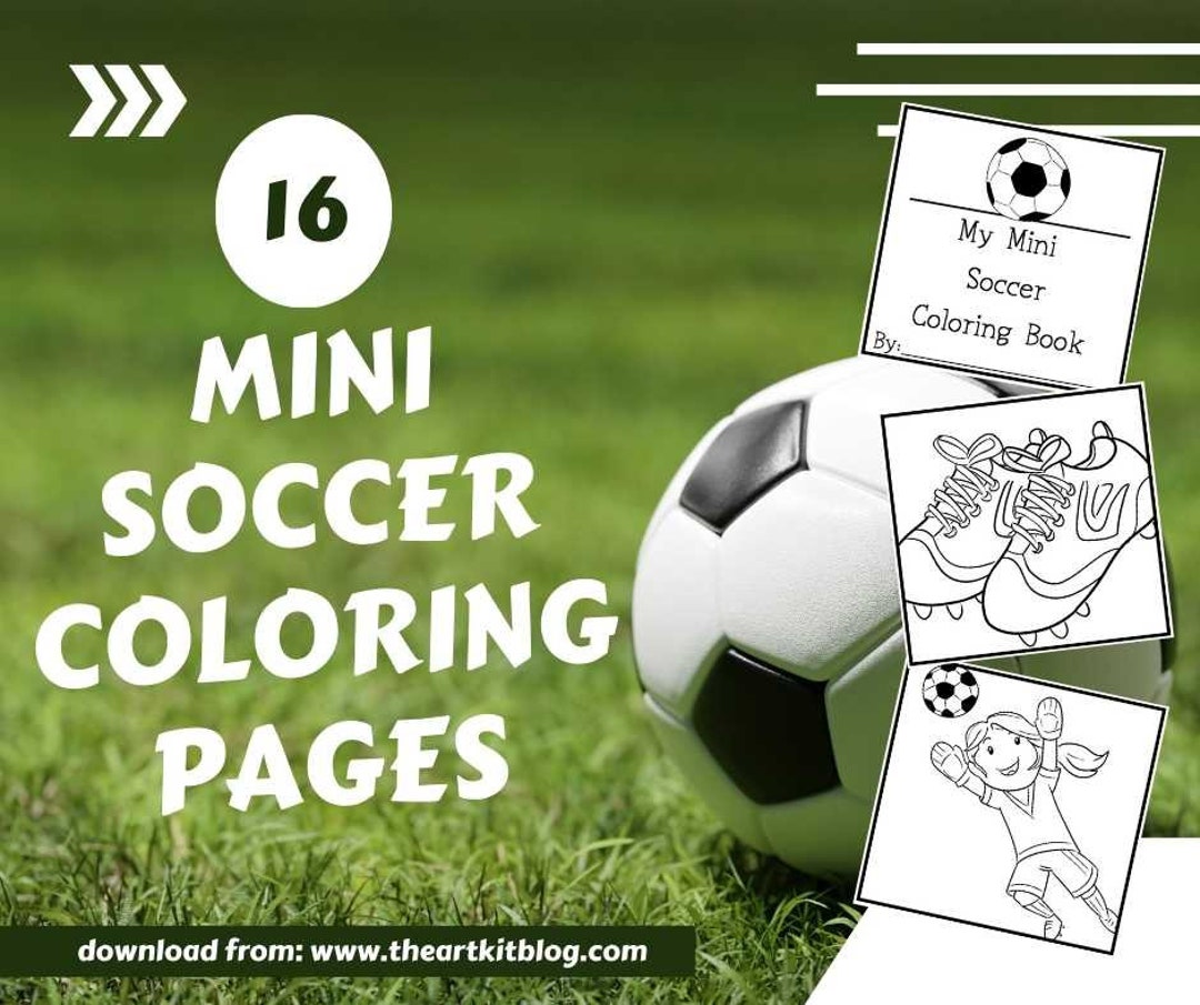 16 Mini Soccer Coloring Pages Printable Sports Download for Kids and ...