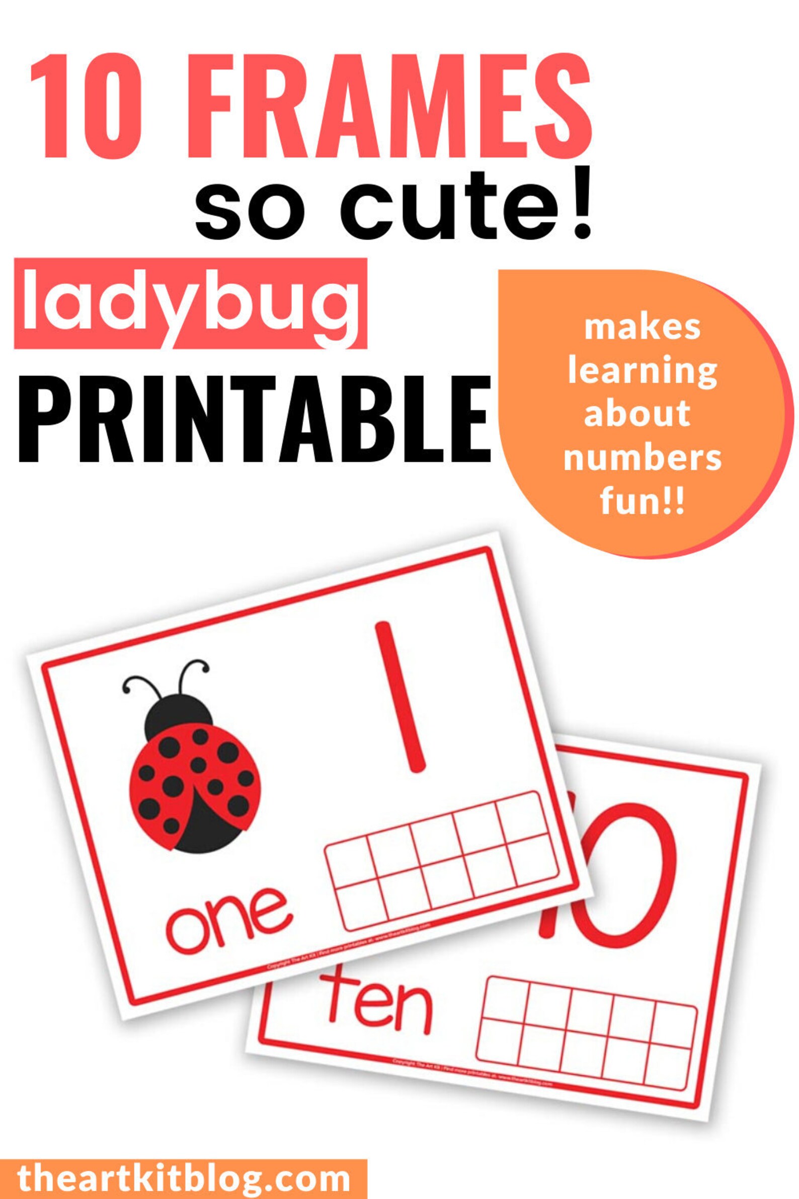 Ladybug Ten Frames Playdough Mats or Activity Mats for Number Counting ...