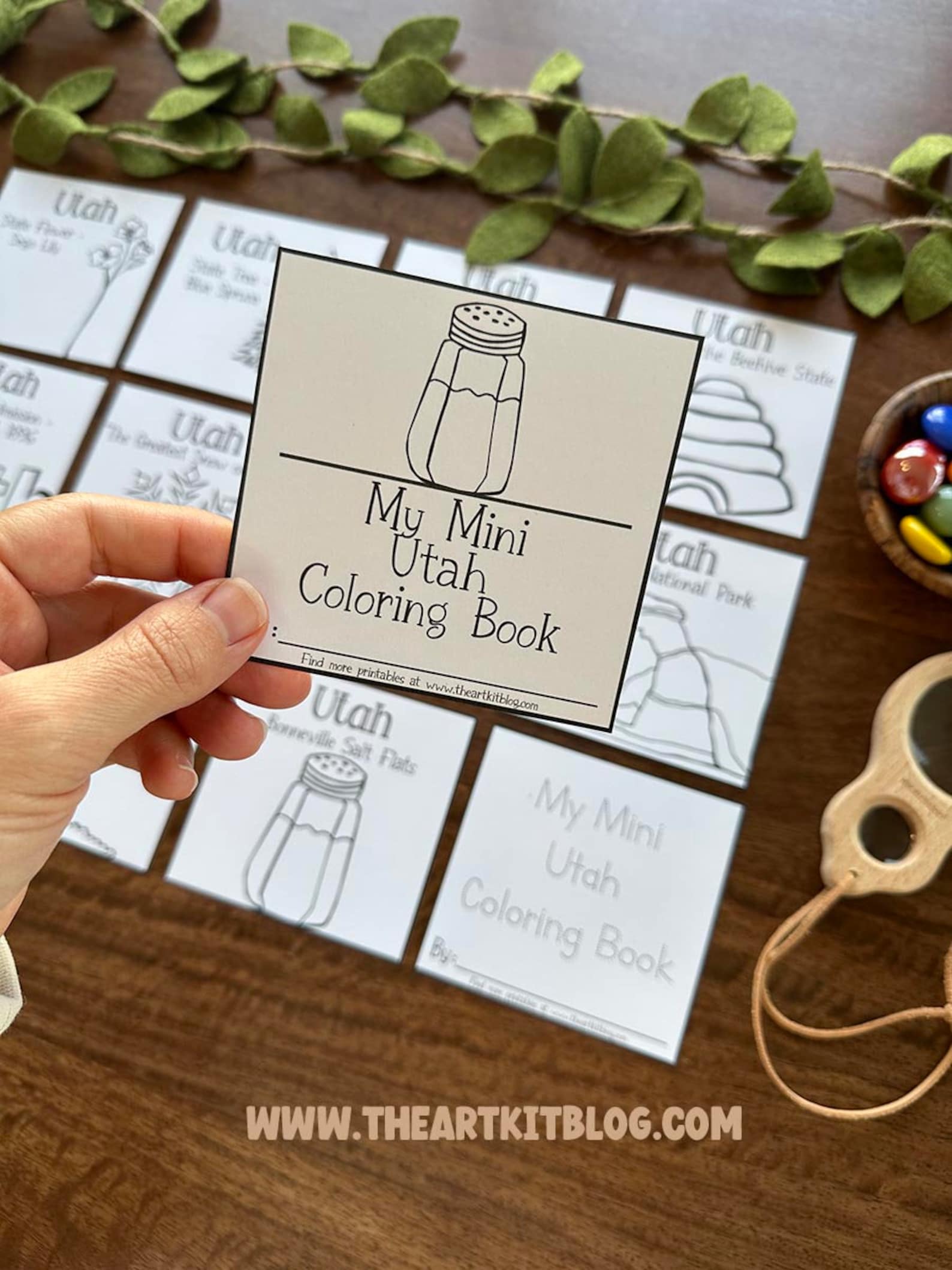 Mini UTAH Coloring Pages, 50 States Coloring Page, USA Homeschool ...