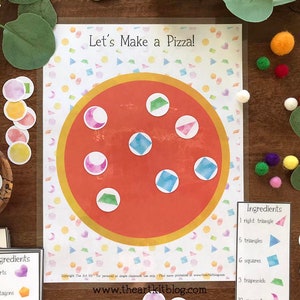 Shape Pizza Printable Activity for Kids, Busy Book, Busy Binder ...