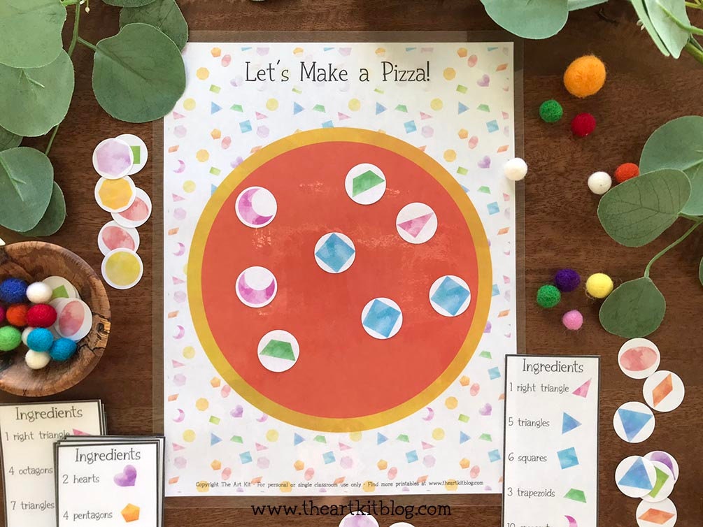 Shape Pizza Printable Activity for Kids, Busy Book, Busy Binder ...