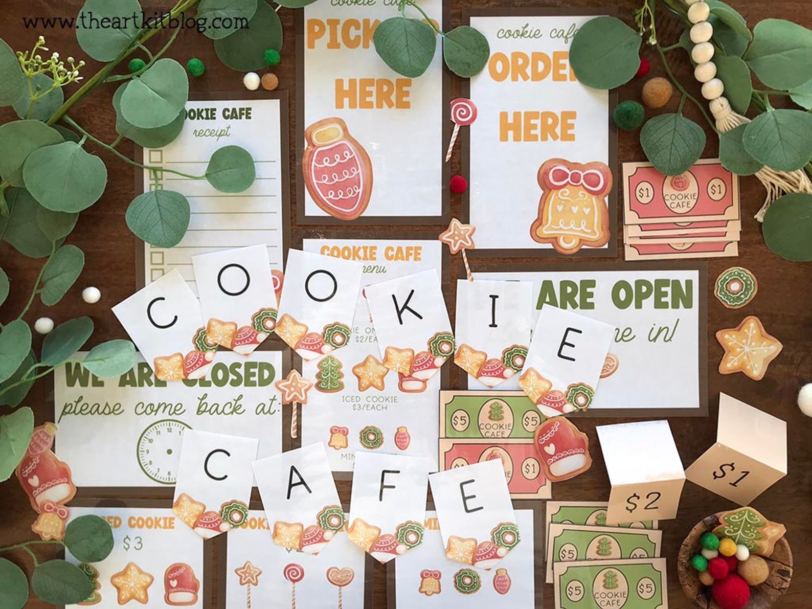 Christmas Cookie Cafe, Pretend Play Shop, Christmas Pretend Play ...