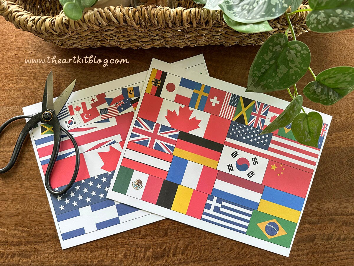 Flags Around the World Paper Chains, Template Printable, Summer Games ...