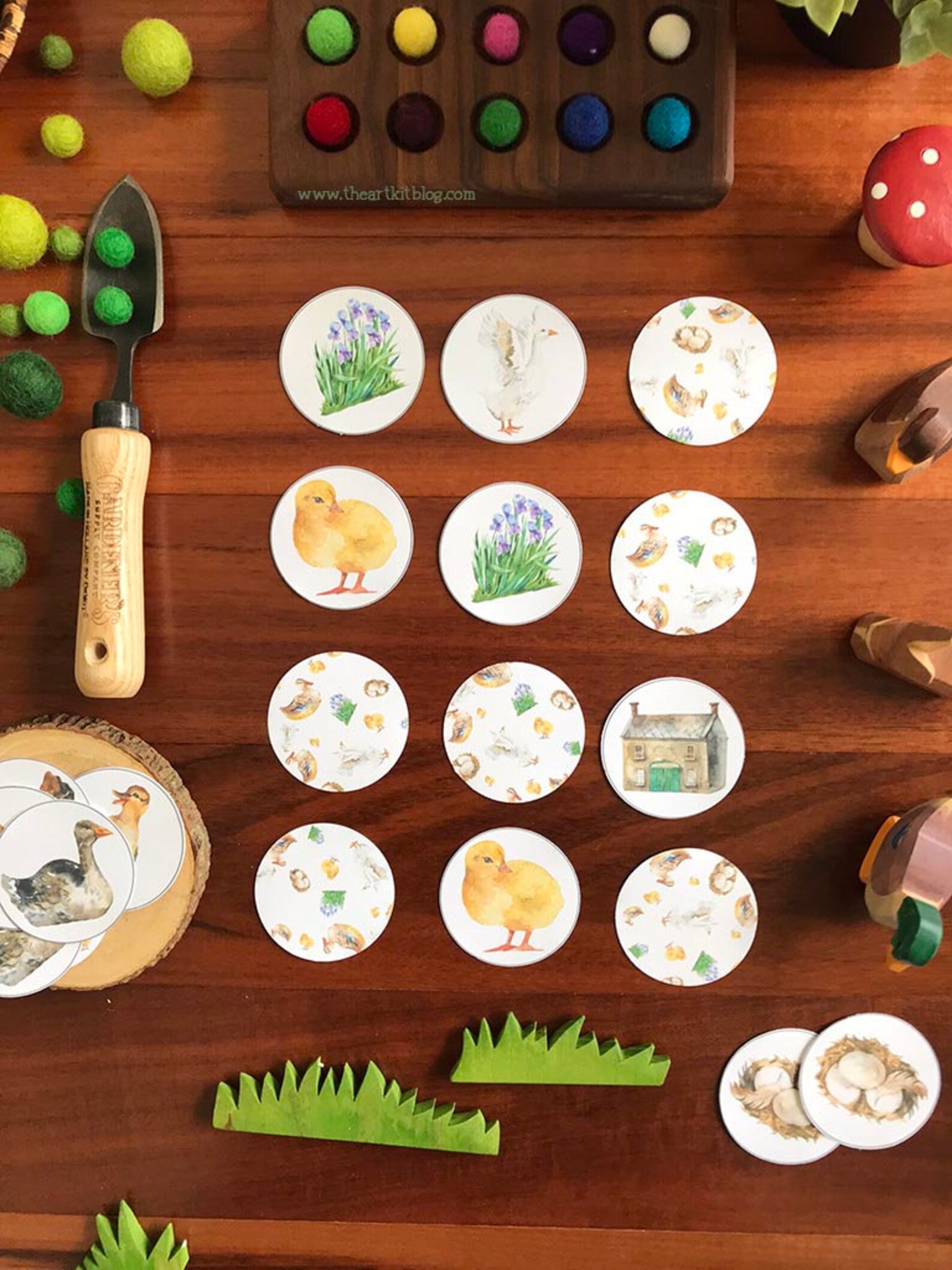 Memory Match Game Printable: Farm Edition Homeschool - Etsy