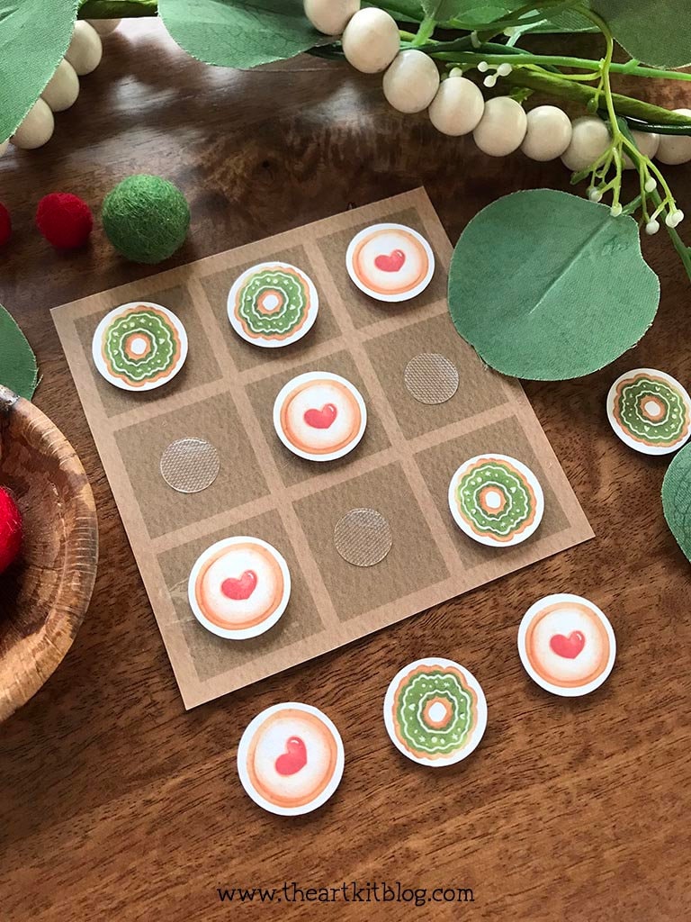 Christmas Tic Tac Toe Printable Game Christmas Cookie Game 4 - Etsy