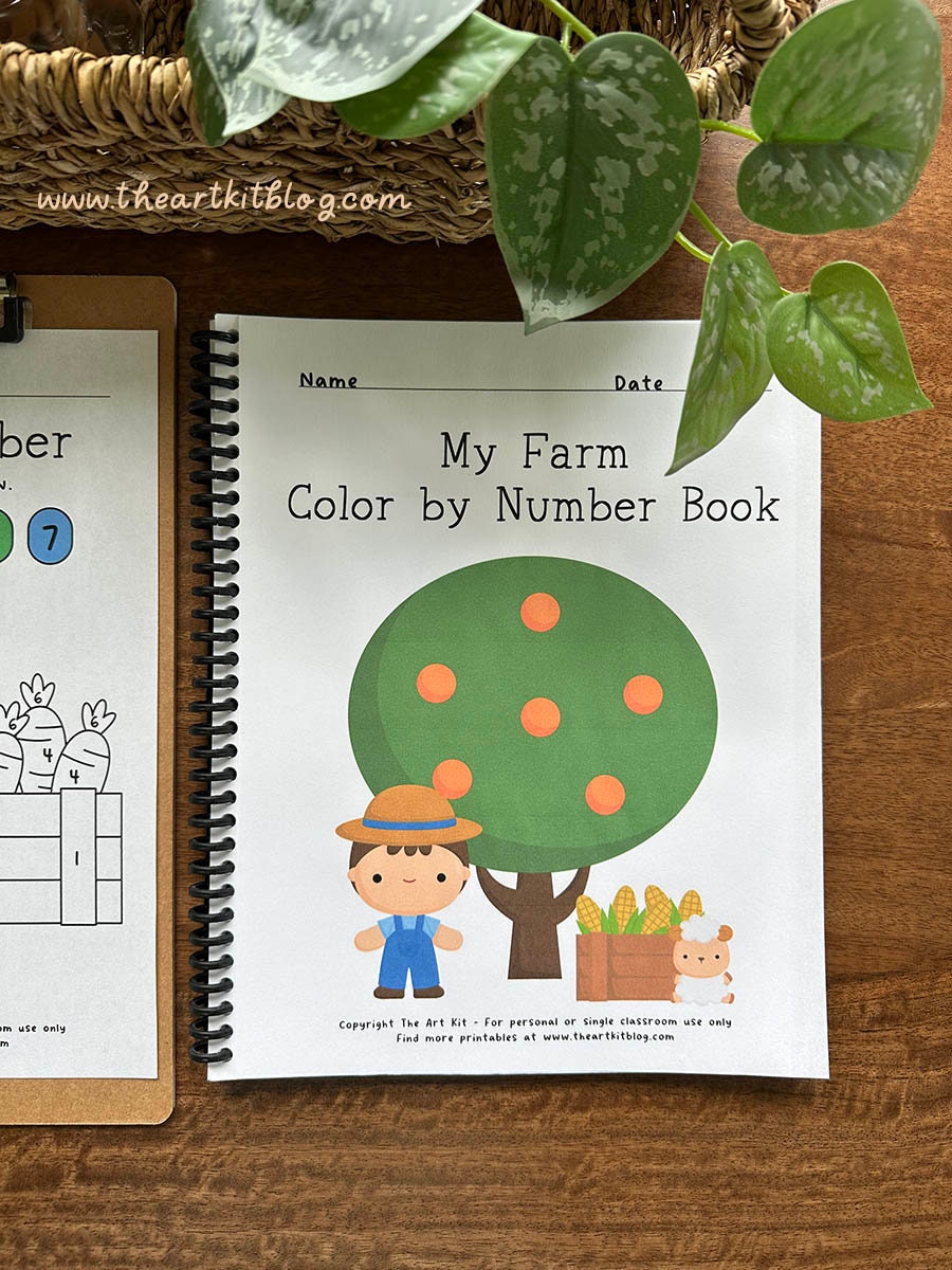 10 Farm Color by Number Coloring Pages PRINTABLE, Digital Download ...