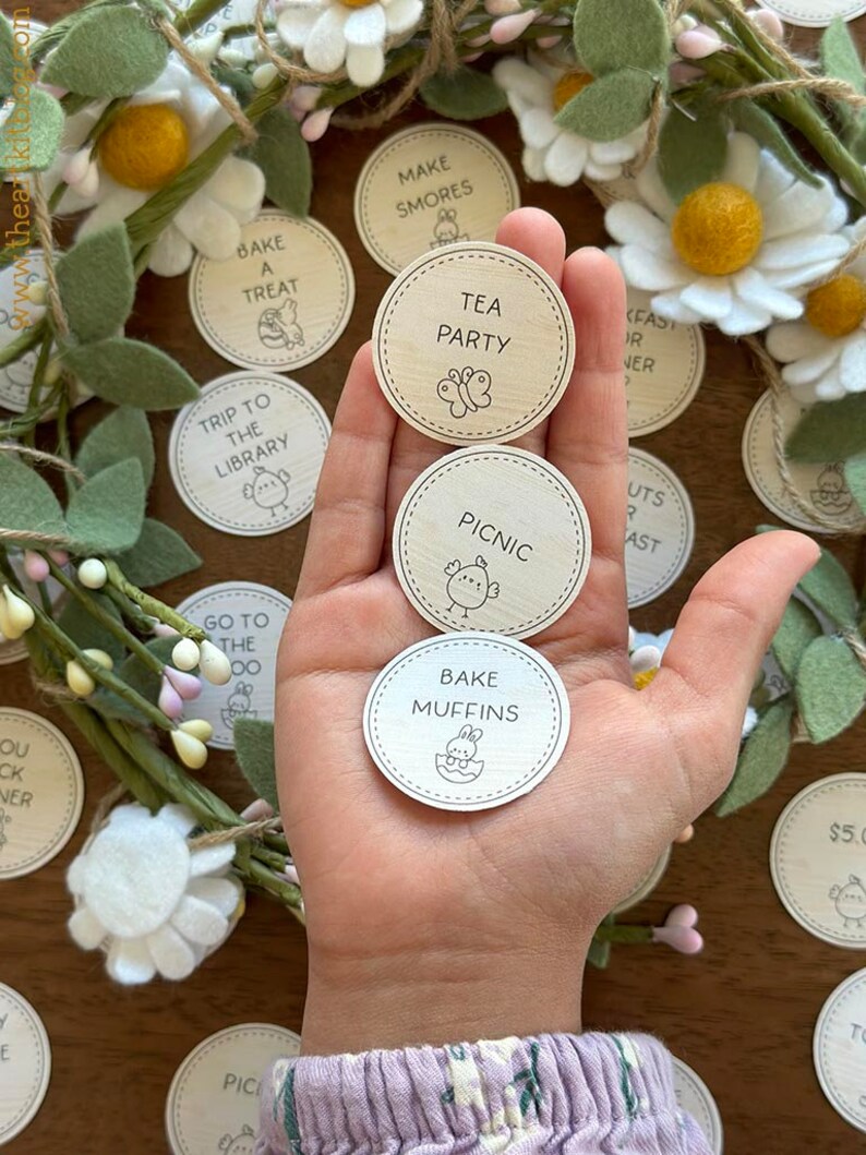 60 PRINTABLE Easter Egg Tokens, Easter Egg Filler, Easter Egg Hunt ...