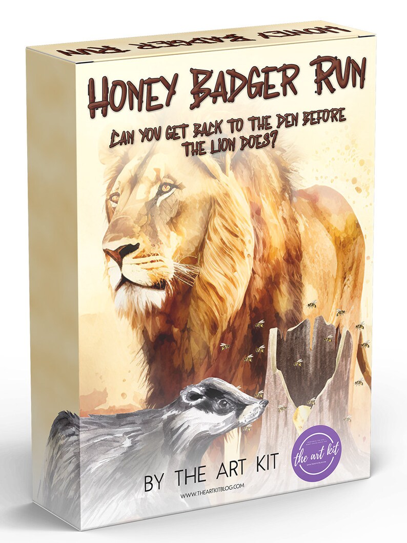 Printable Board Game Honey Badger Run Game Printable Games - Etsy