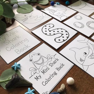 Mini Shark Coloring Book, Shark Week, Mini Coloring Pages, Baby Shark ...