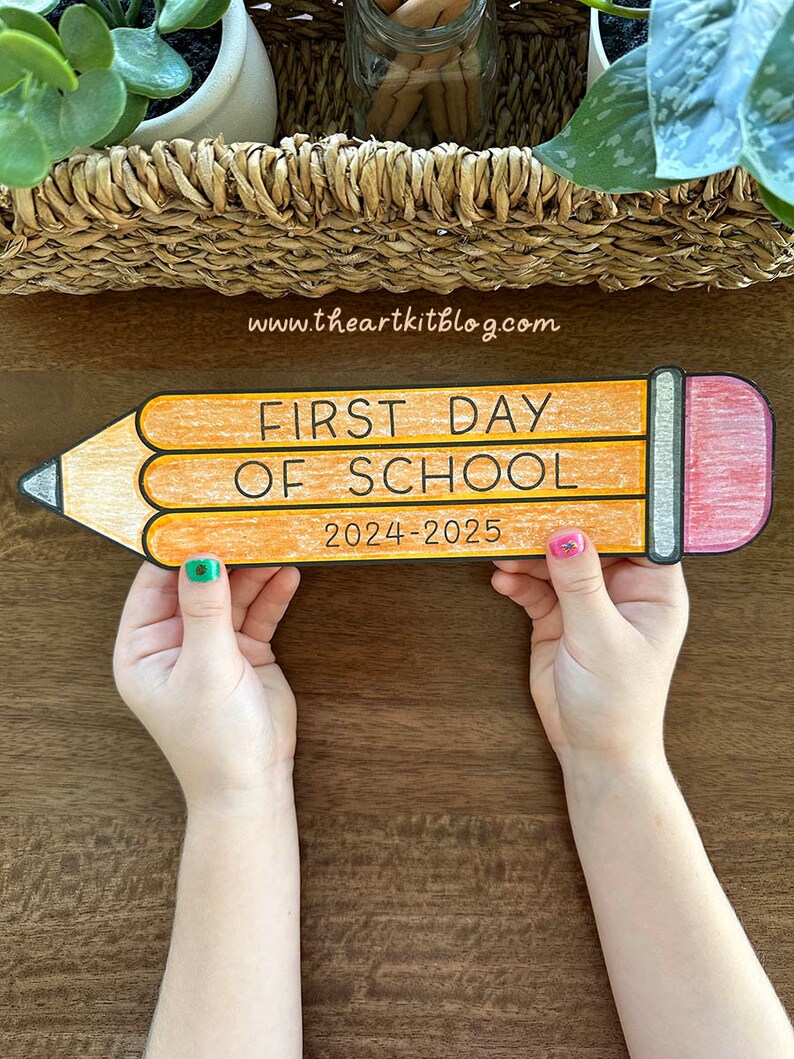 First Day of School Sign, Printable First Day of School Announcement ...