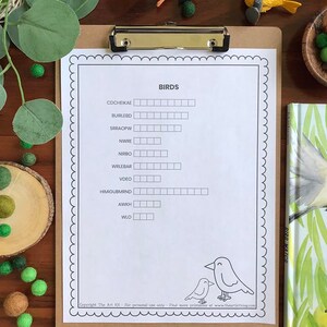 Bird Game Bundle of Printables for Kids, Pairs With Bird Watch Book ...