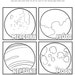 MINI Solar System Coloring Pages Book, 16 Mini Pages to Trace and Color ...