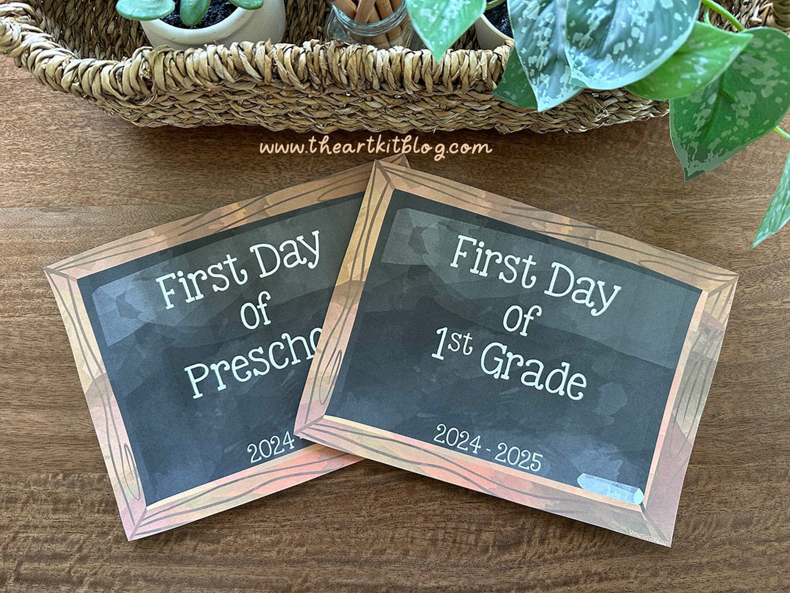Back to School Signs, Printable First Day of School Banner, First Day ...