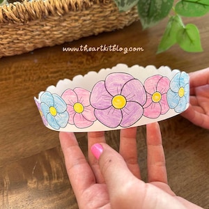 Flower Paper Crown Printable | DIY Floral Crown for Kids & Adults ...