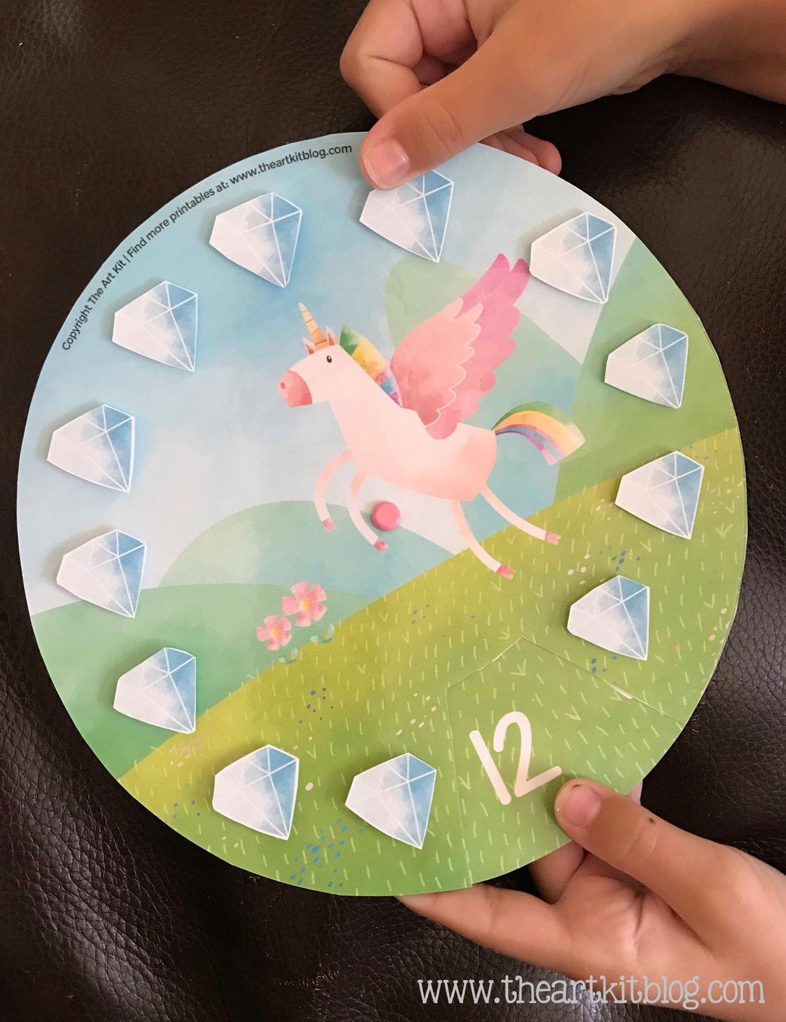 Printable Number Counting Wheel 1-12 // Unicorns and Gems ...